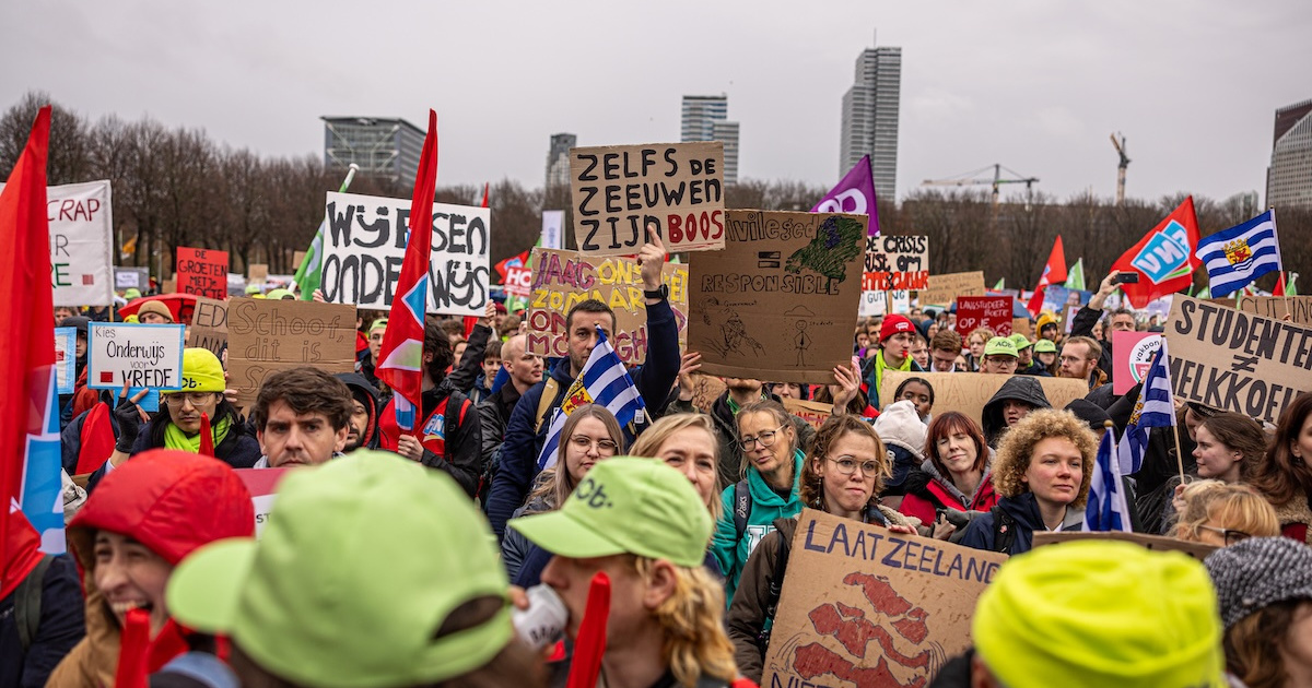 AOb-voorzitter Thijs Roovers: 'We blijven keihard actievoeren tegen ...
